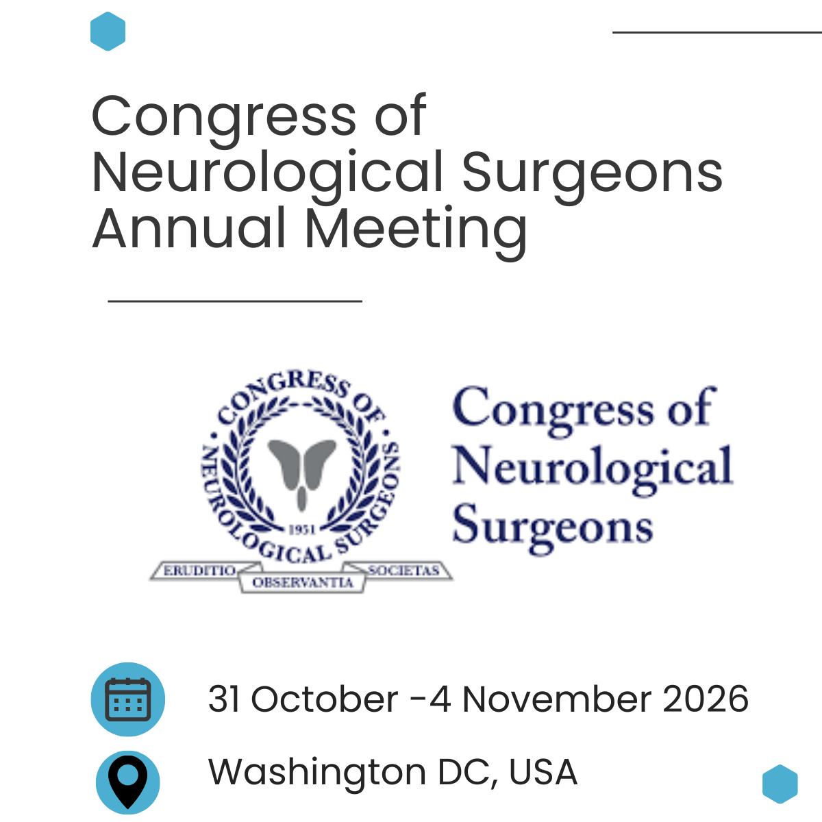 Congress of Neurological Surgeons Annual Meeting - Events - ISPN
